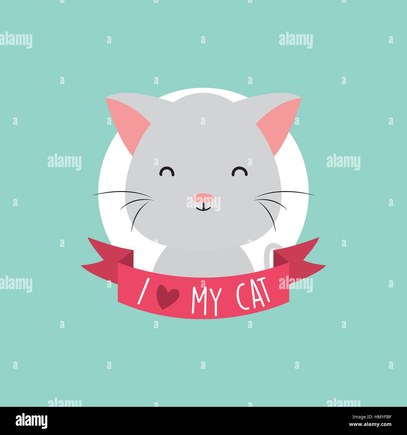 Cute Cartoon cat Stock Vector Image & Art - Alamy