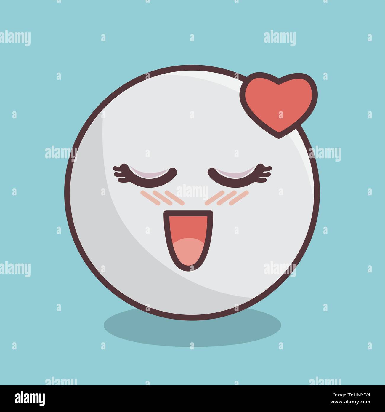emoticon face kawaii style vector illustration design Stock Vector ...