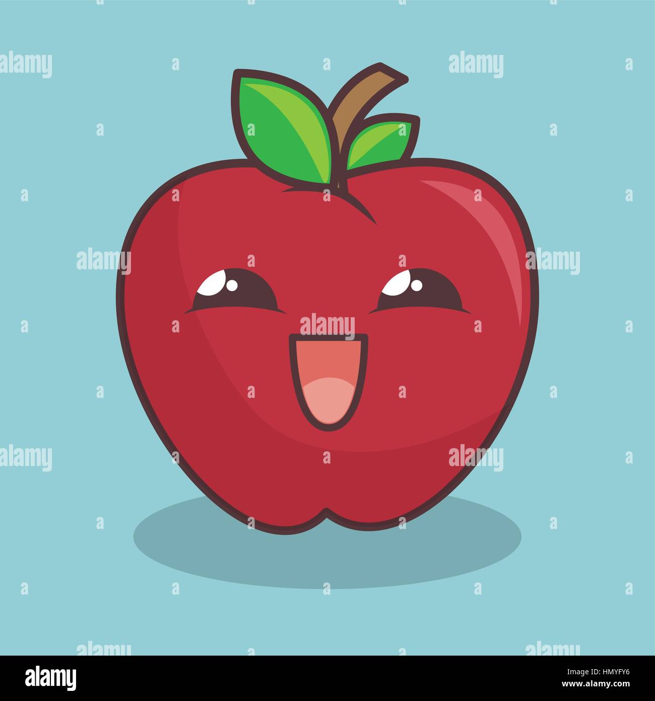 apple fruit character icon vector illustration design Stock Vector ...