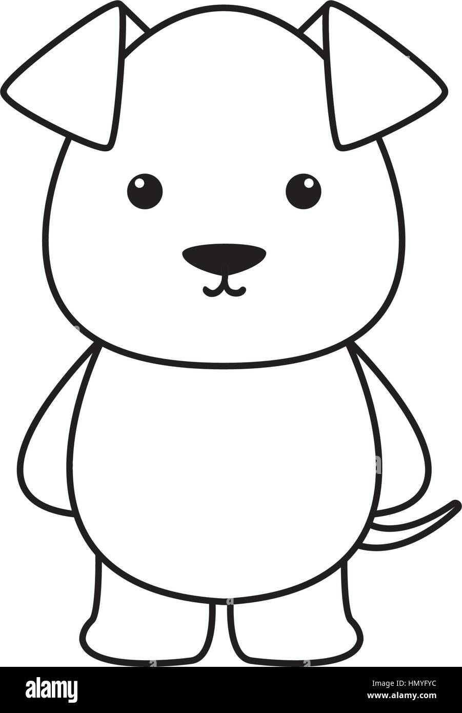 Cute Cartoon dog Stock Vector Image & Art - Alamy