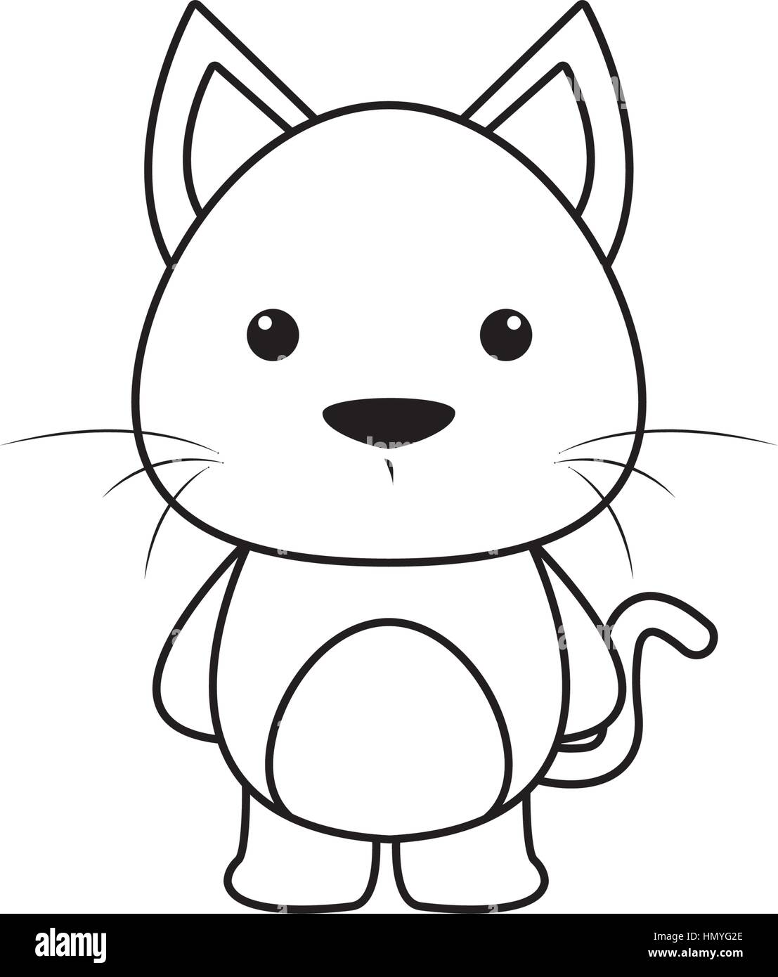 Cute Cartoon cat Stock Vector Image & Art - Alamy