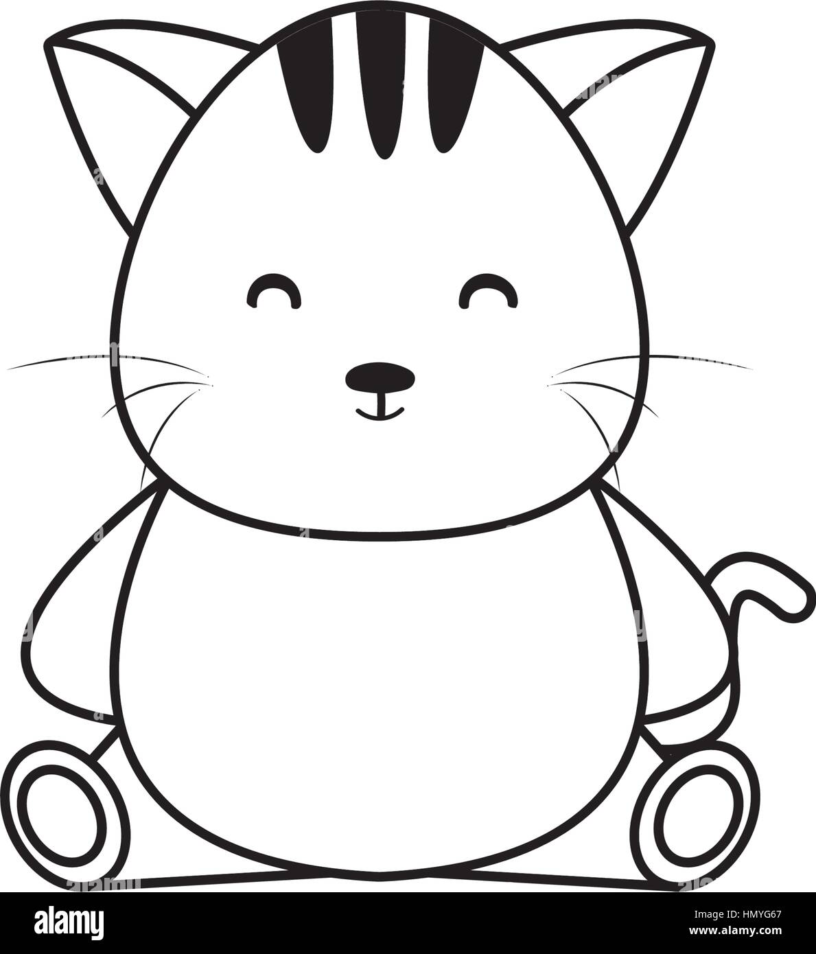 Cute Cartoon cat Stock Vector Image & Art - Alamy