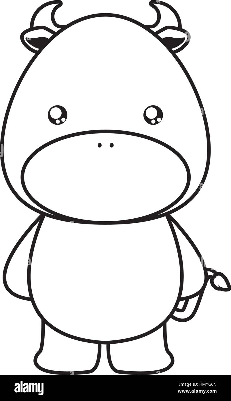 Cute Cartoon bull Stock Vector Image & Art - Alamy