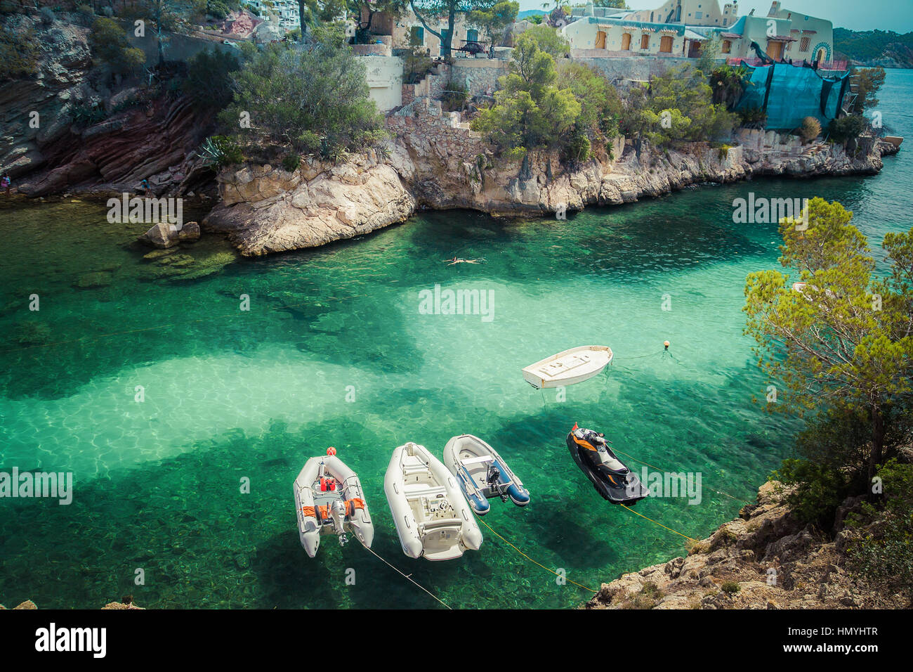 Aerial view small beach boats hi-res stock photography and images - Alamy