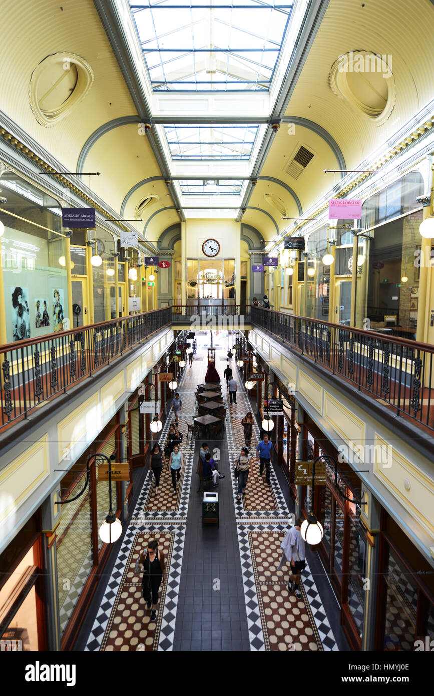 The Adelaide Arcade is on of Adelaide's oldest shopping centers Stock ...