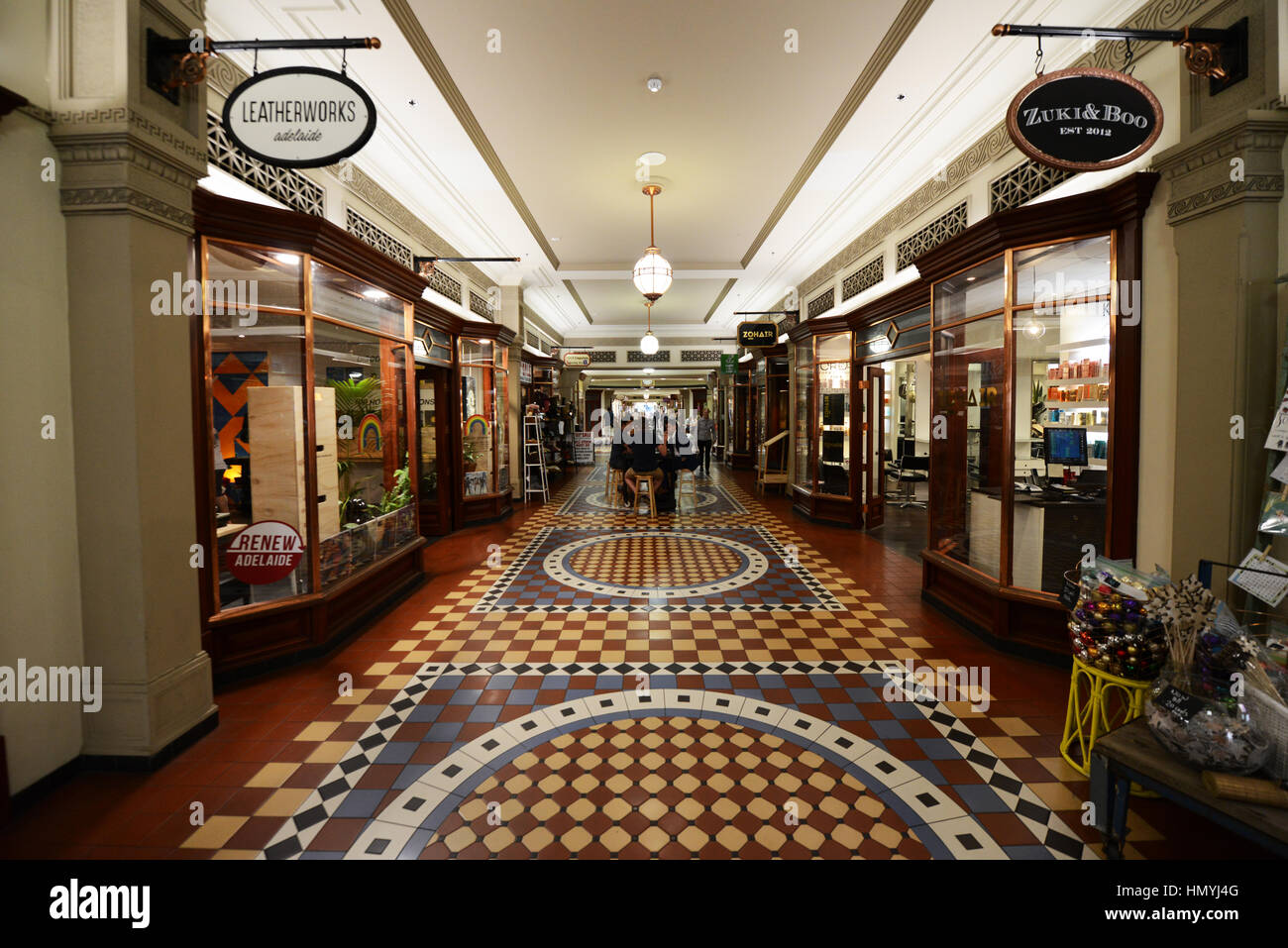A colorful old shopping arcade connecting Rundle mall and Grenfell St ...
