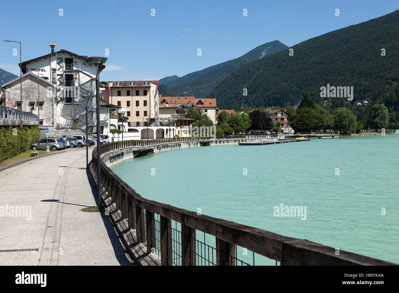Lakefront toward Barcis, Udine, Friuli Stock Photo - Alamy
