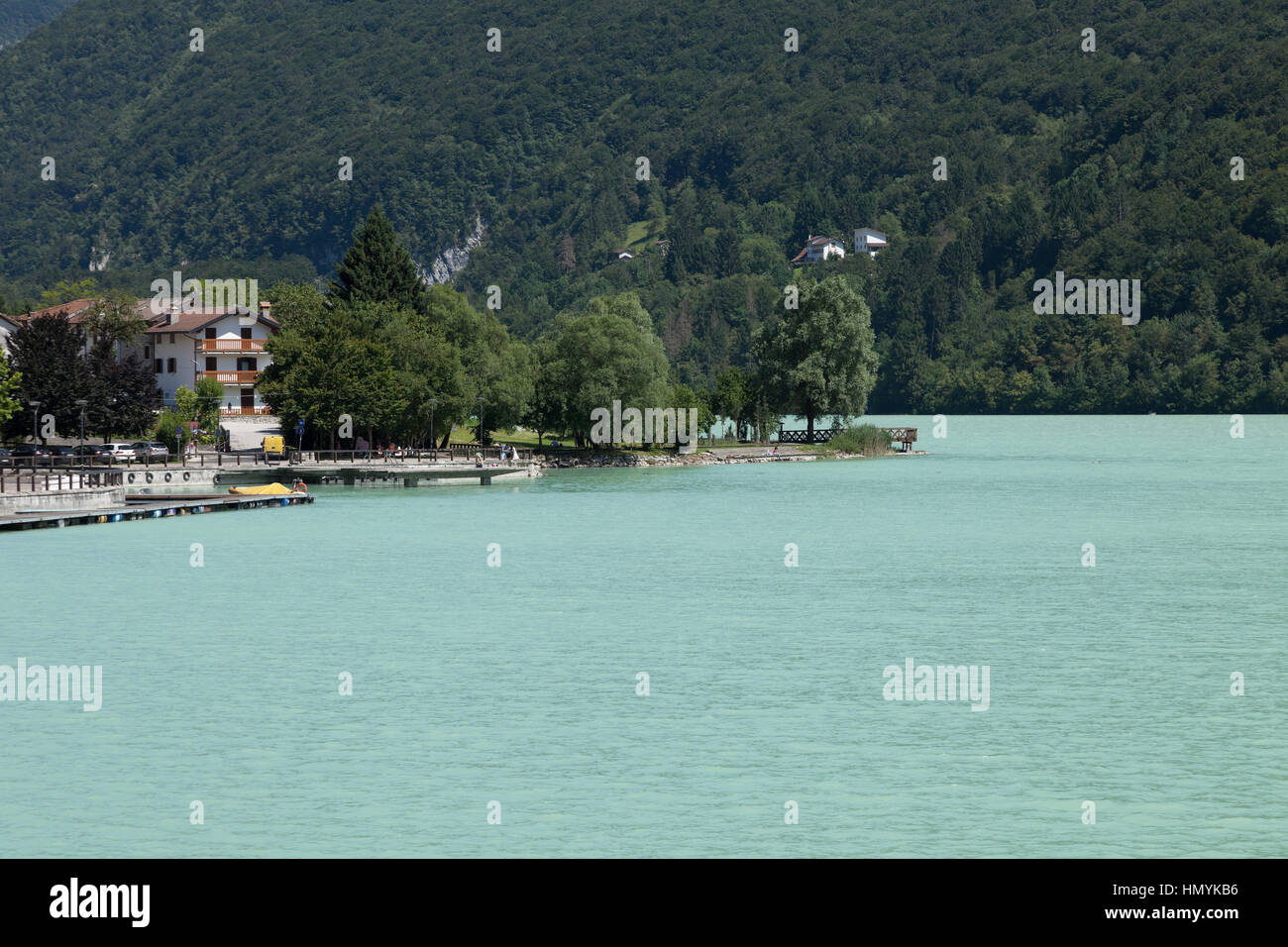 Isthmus of Lake Barcis, Udine, Friuli Stock Photo - Alamy