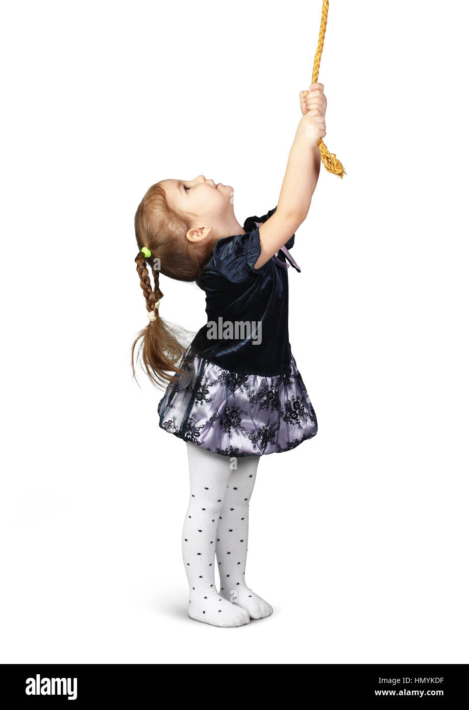 Child on rope hi-res stock photography and images - Alamy