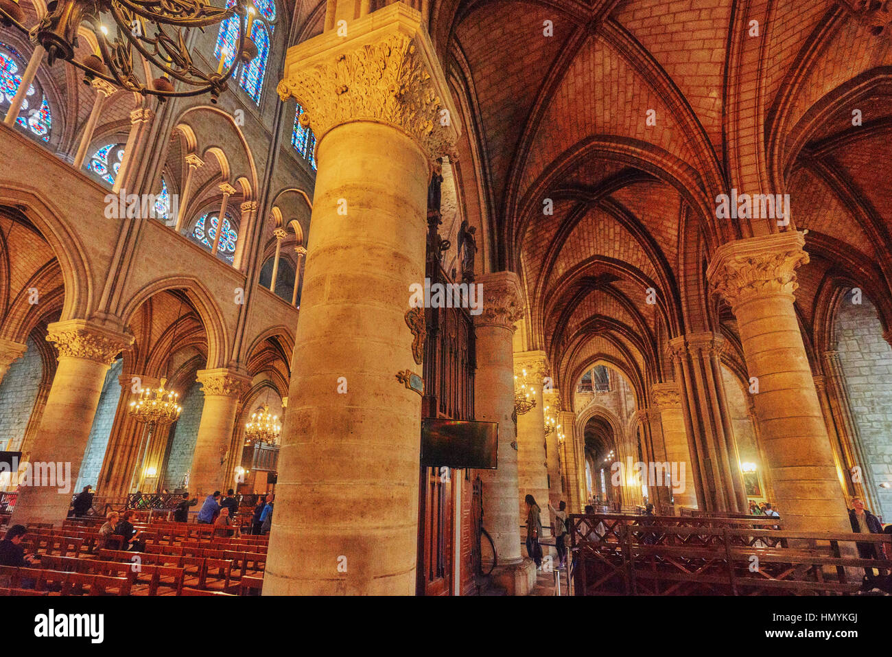Notre Dam Cathedral Paris Interior High Resolution Stock Photography ...