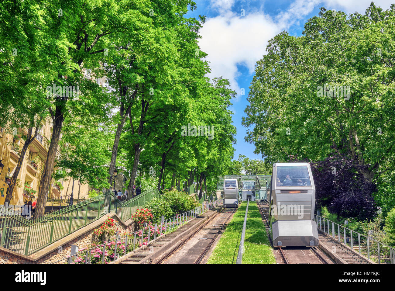 Funicular montmartre cathedral hi-res stock photography and images - Alamy