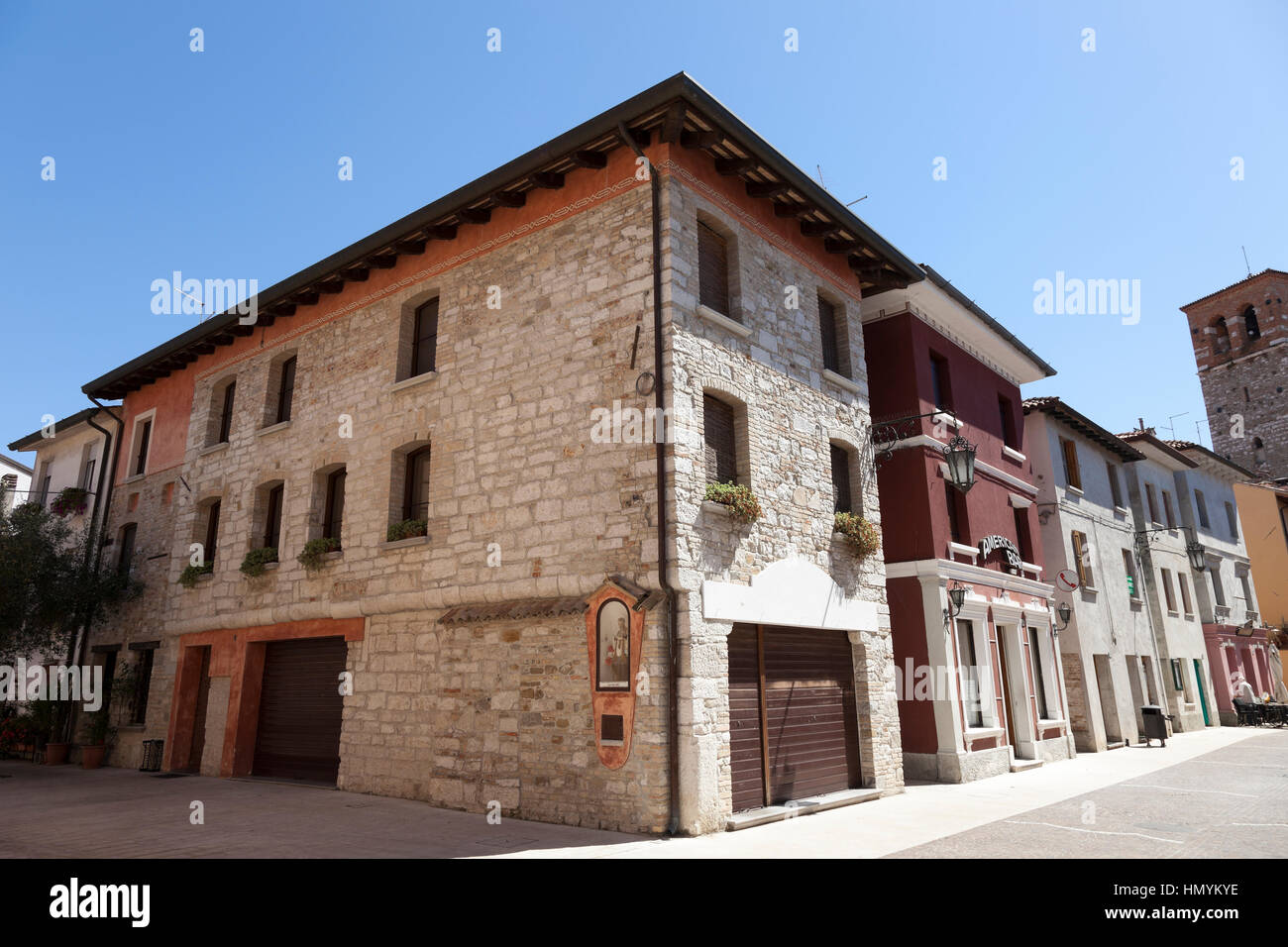 Medieval stone house in the center of Marano Lagunare Stock Photo - Alamy
