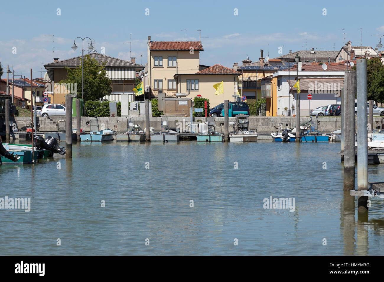 The houses and the lagoon of Marano Lagunare Stock Photo - Alamy