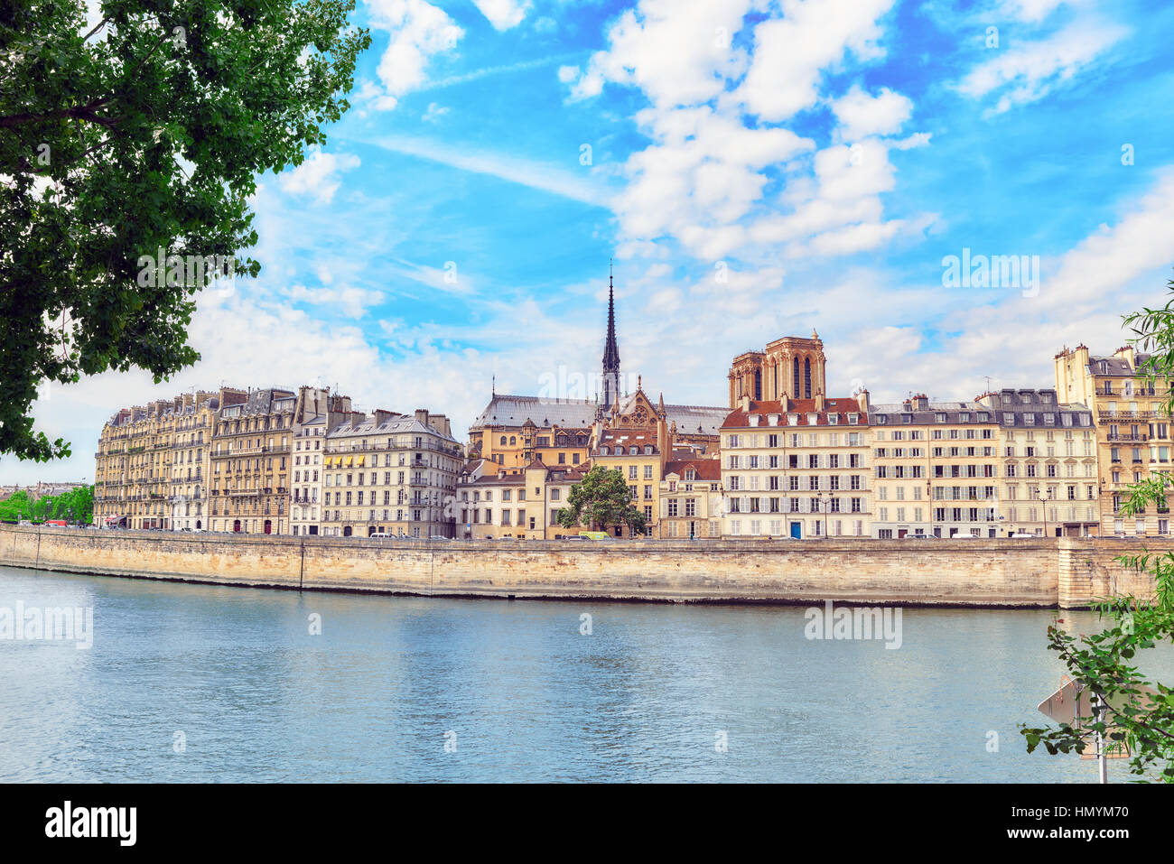 View of the River Seine and most beautiful cities in the world - Paris ...