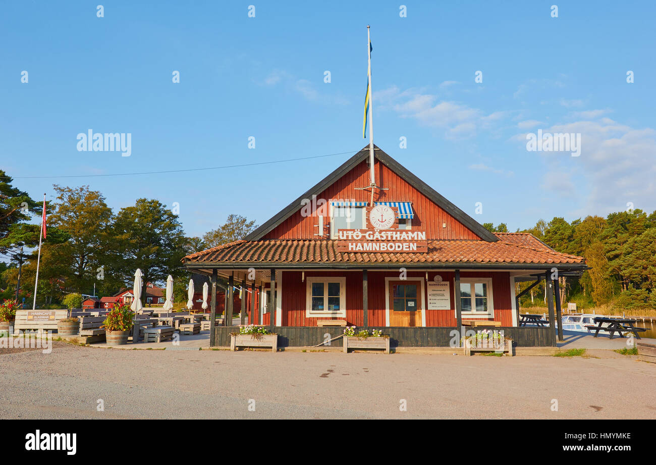 Guest harbour shop, cafe and facilities, Uto, Stockholm archipelago ...