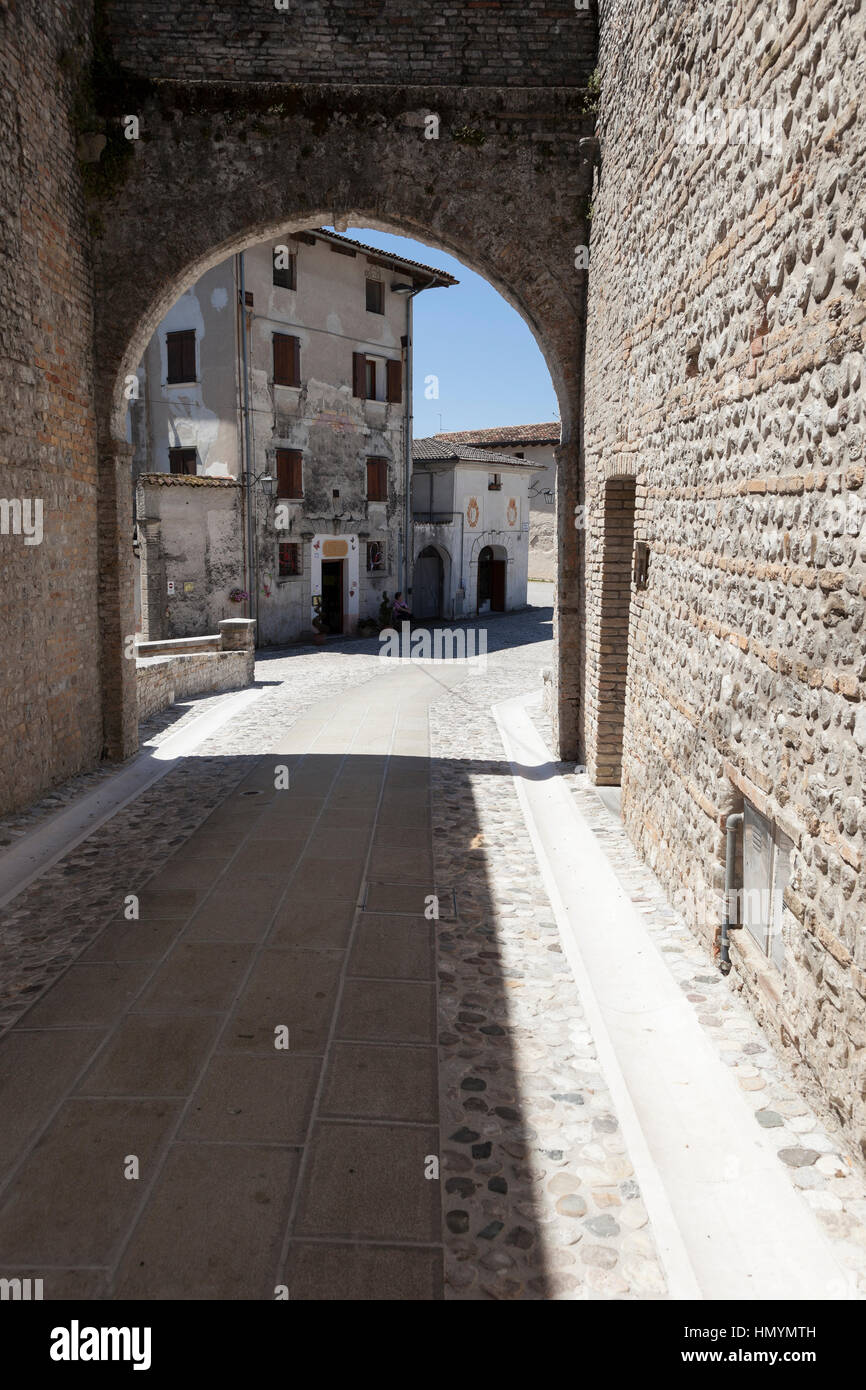 From the castle to the town of Valvasone, Friuli Stock Photo - Alamy