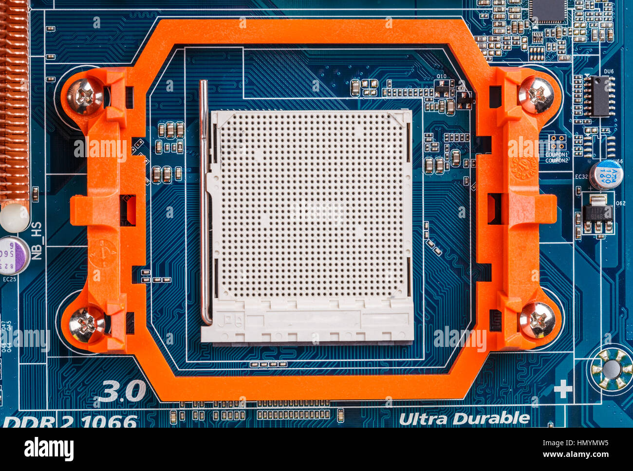 Technology background with computer processors CPU concept blue circuit ...