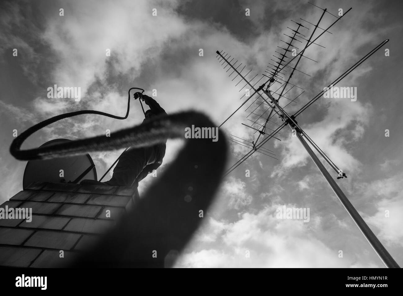 Cold weather neighborhood Black and White Stock Photos & Images - Alamy