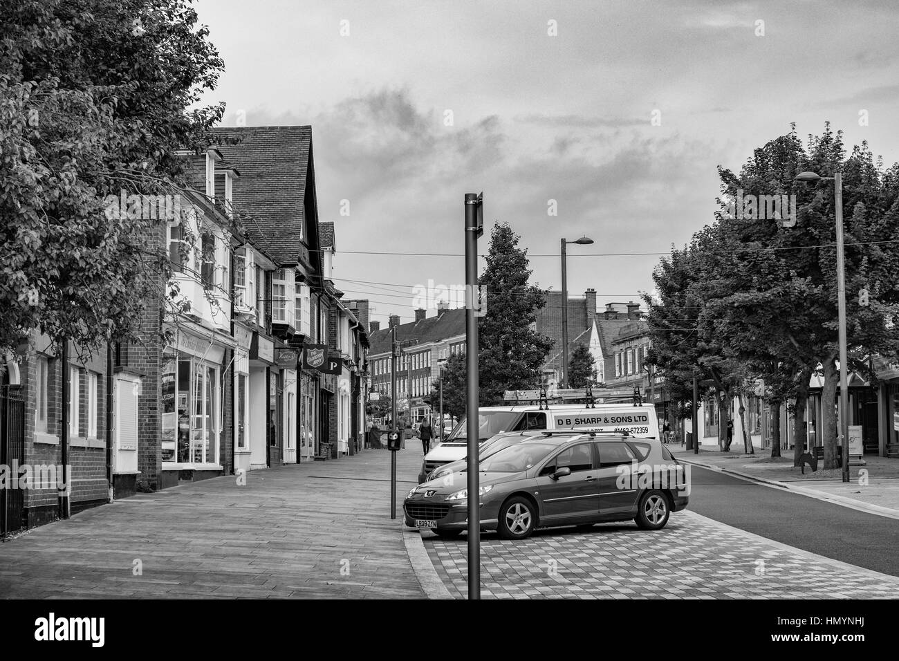 Town centre of hitchin Black and White Stock Photos & Images - Alamy