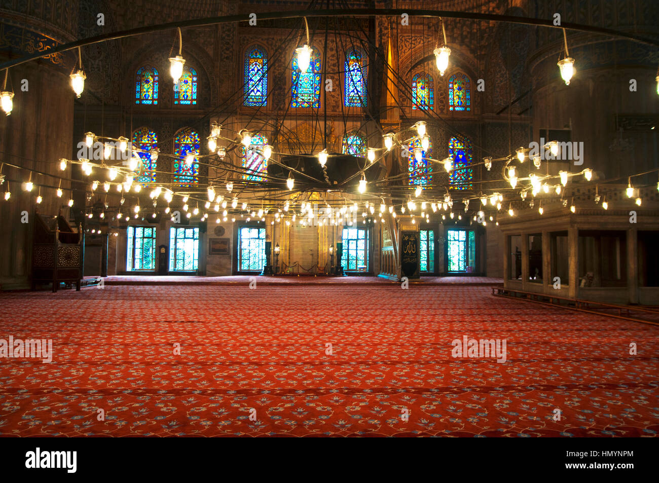 Turkey. Istanbul. Inside Blue Mosque Stock Photo - Alamy