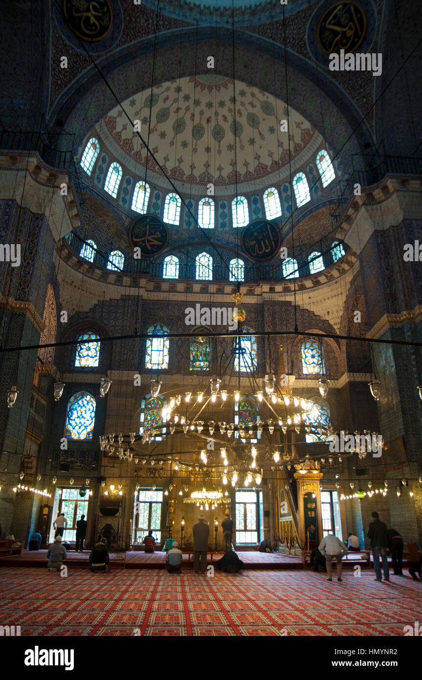 Turkey. Istanbul. Inside New Mosque Stock Photo - Alamy