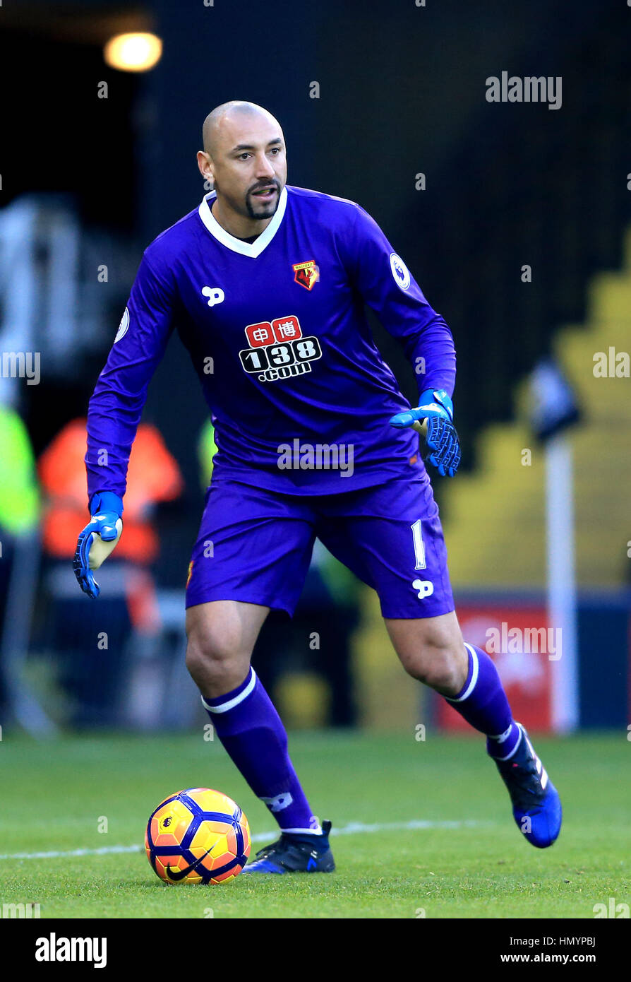Watford goalkeeper Heurelho Gomes Stock Photo - Alamy