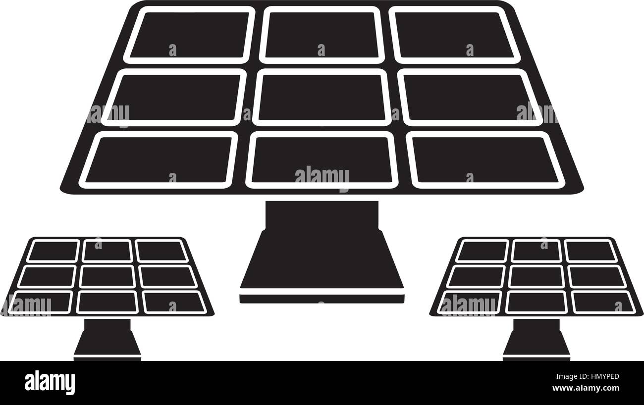 Solar panels vector icon silhouette hi-res stock photography and images ...
