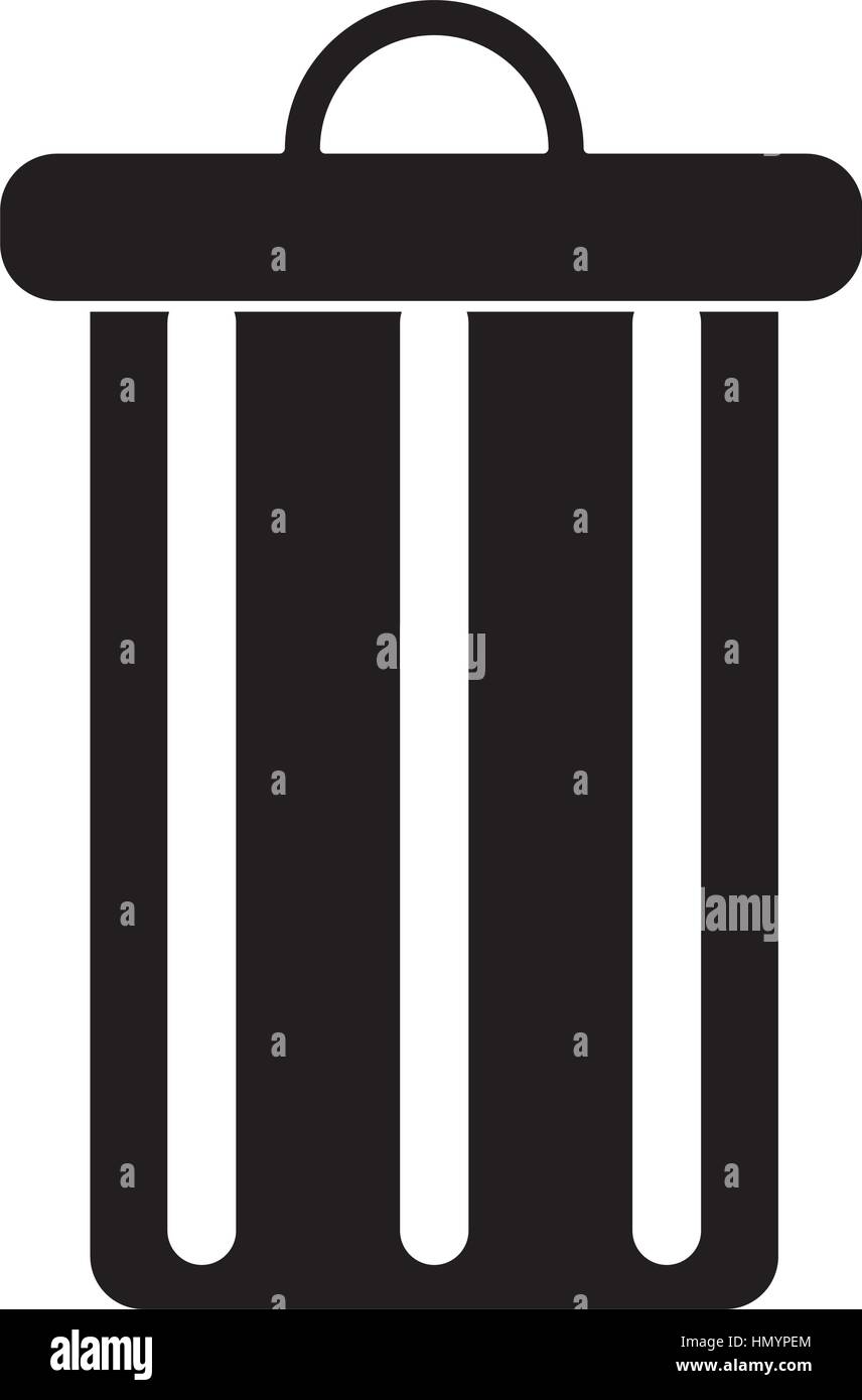 trash can garbage environment recycle pictogram Stock Vector Image ...