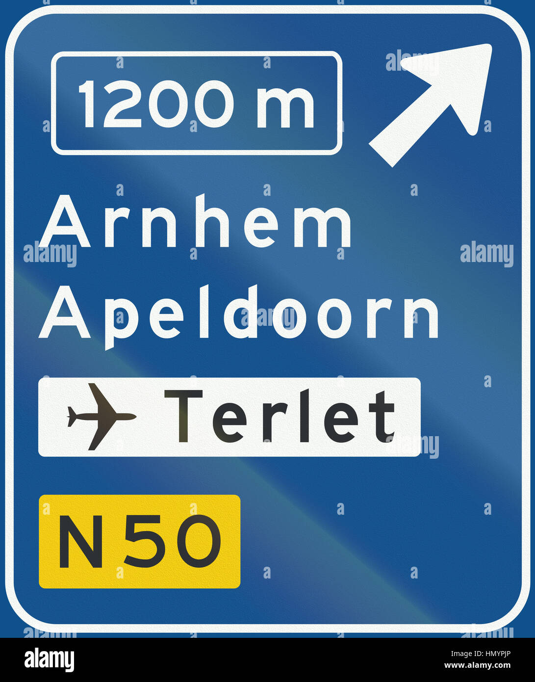 Advance arrow direction traffic sign highway hi-res stock photography ...
