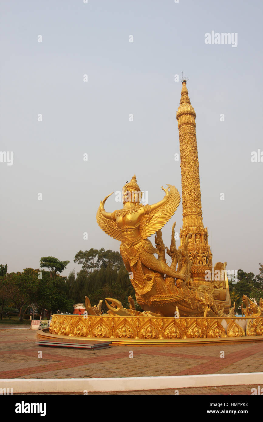 Symbol of Ubon ratchathani's famous festival - wax sculpture Stock ...