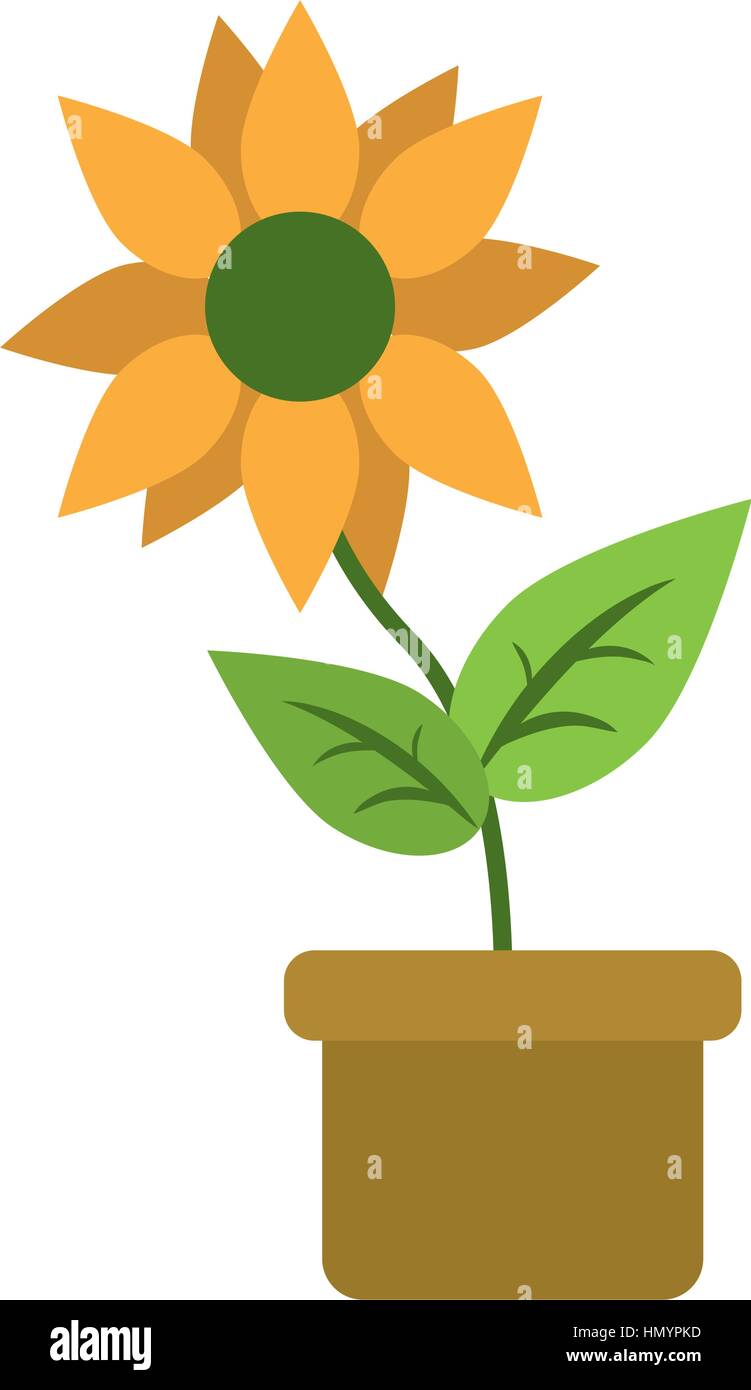 Red clay flower pot Stock Vector Images - Alamy