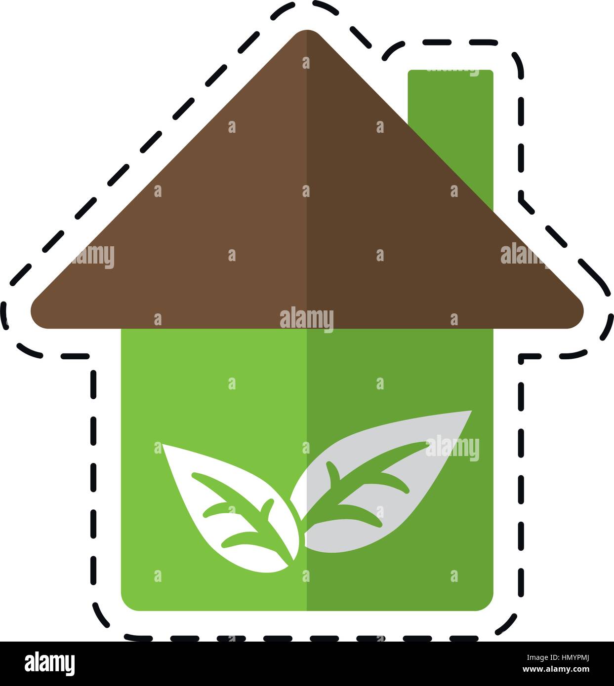 environment house ecology construction symbol - dot line Stock Vector ...