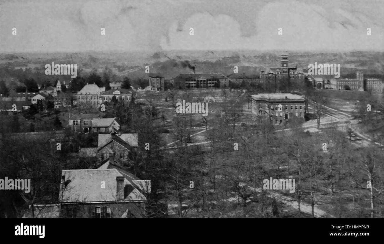 Aerial view of the campus of Clemson University, South Carolina, 1916 ...
