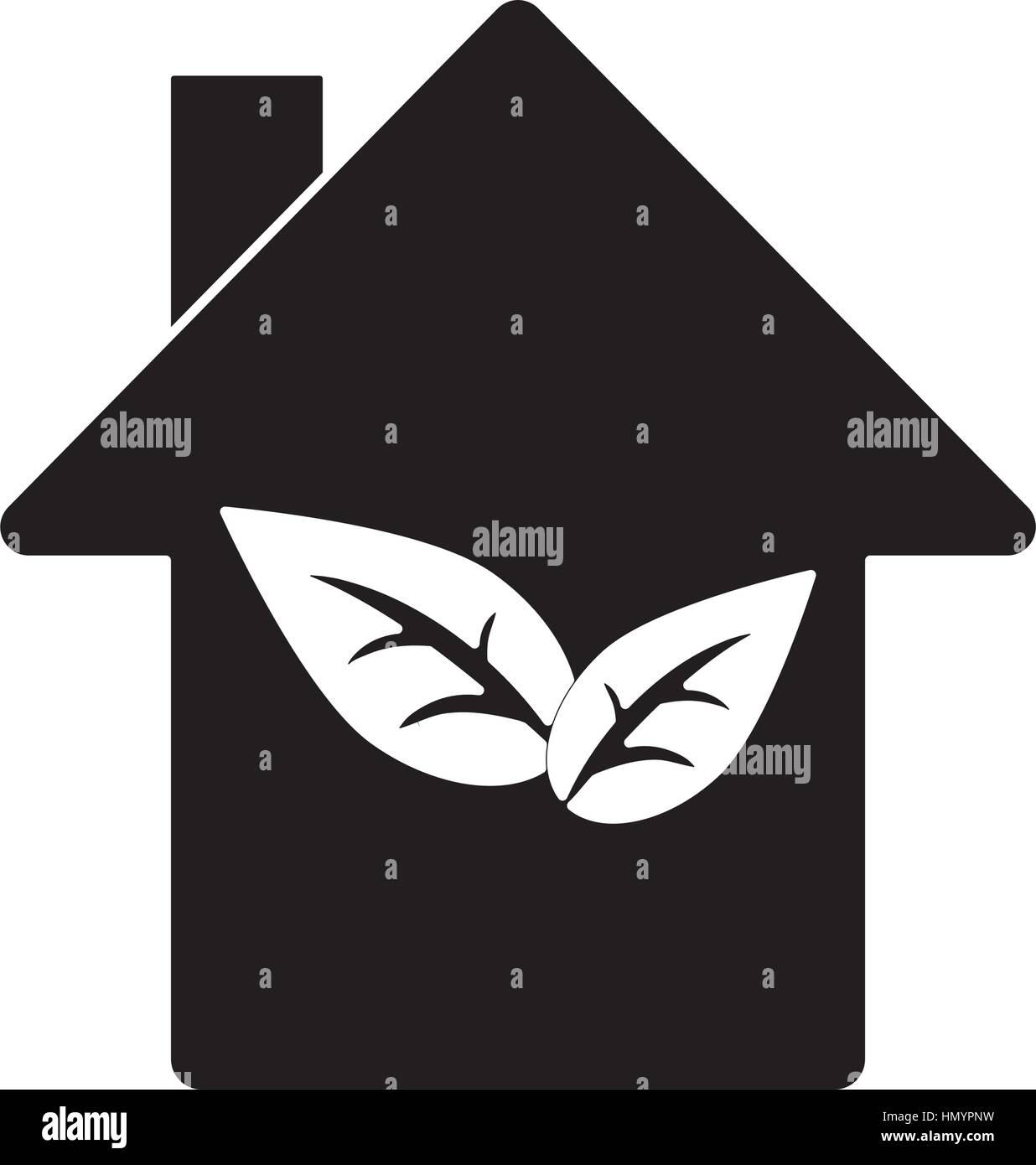 environment house ecology construction symbol pictogram Stock Vector ...