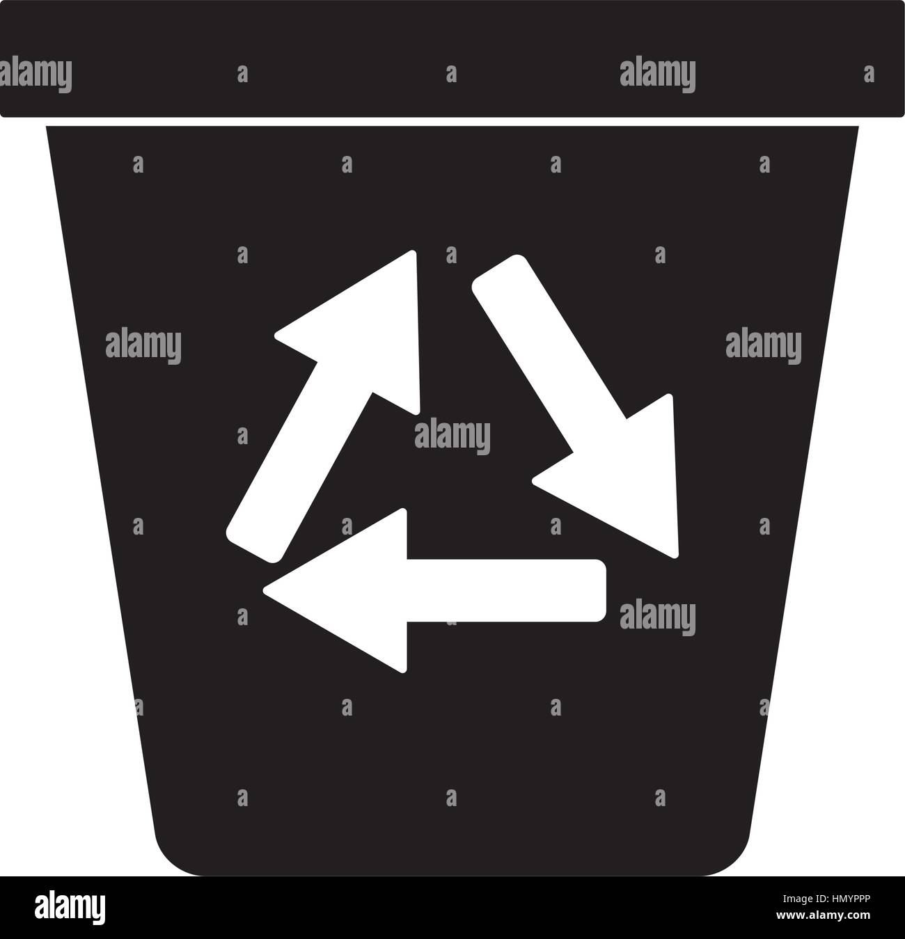 recycle ecology trash can pictogram Stock Vector Image & Art - Alamy