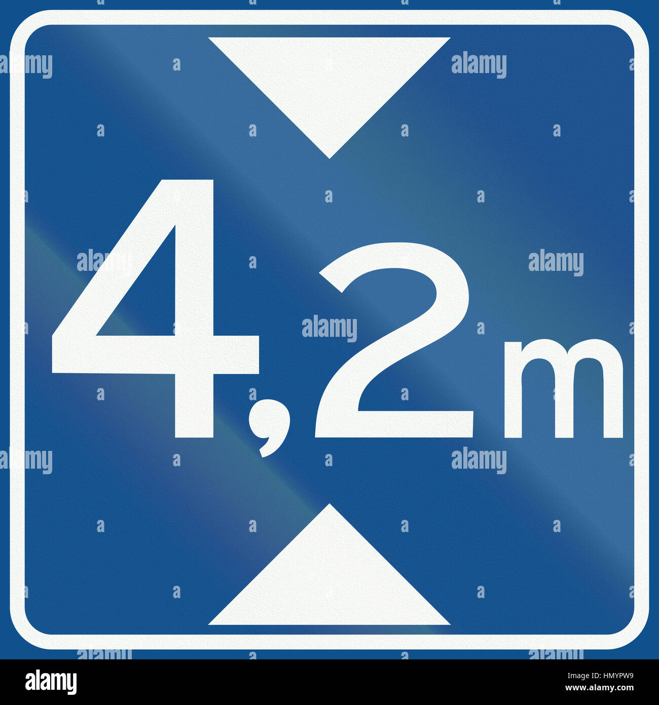 Netherlands road sign L1 - No vehicles over height shown Stock Photo ...