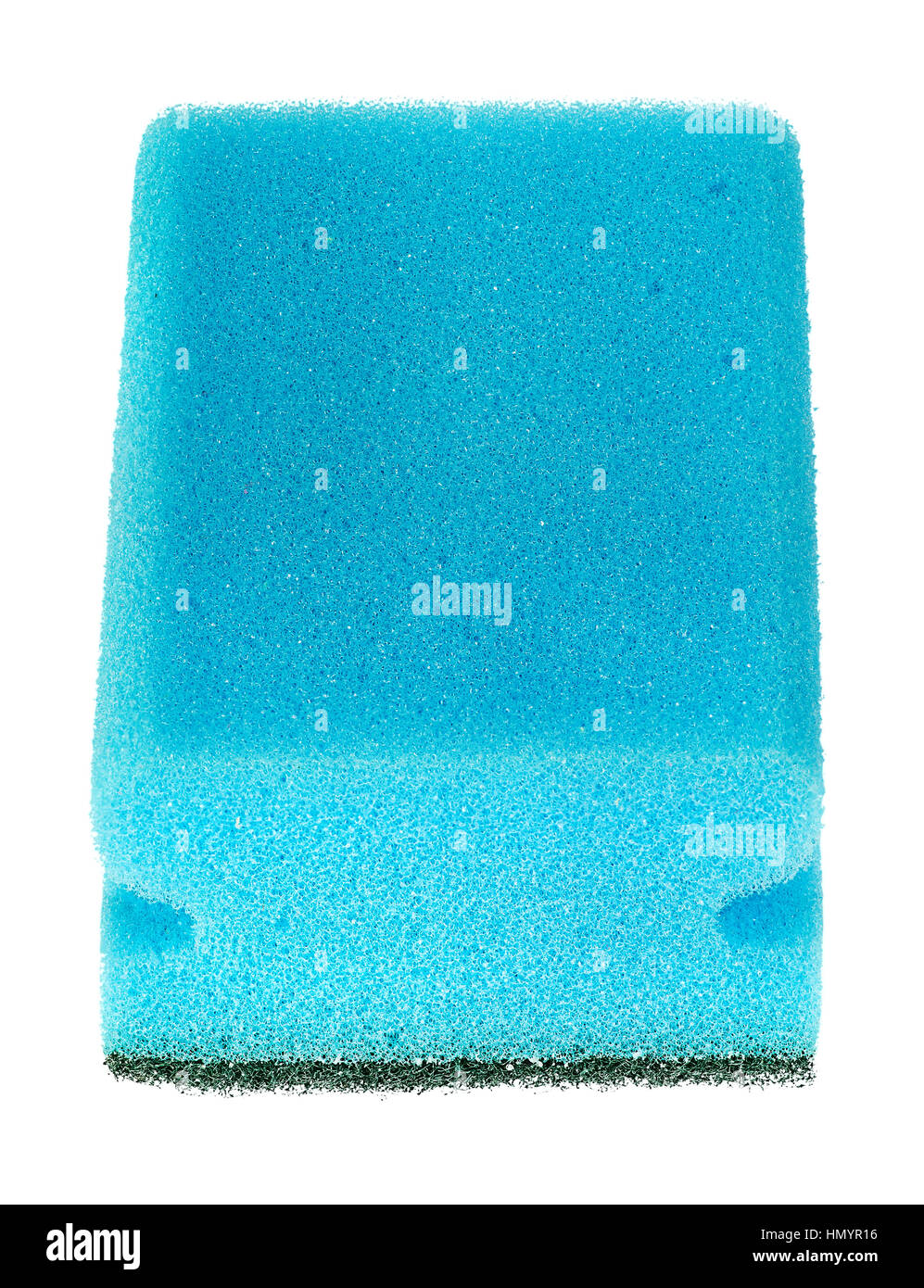 Inverted single sponge for washing dishes perspective isolated on white ...