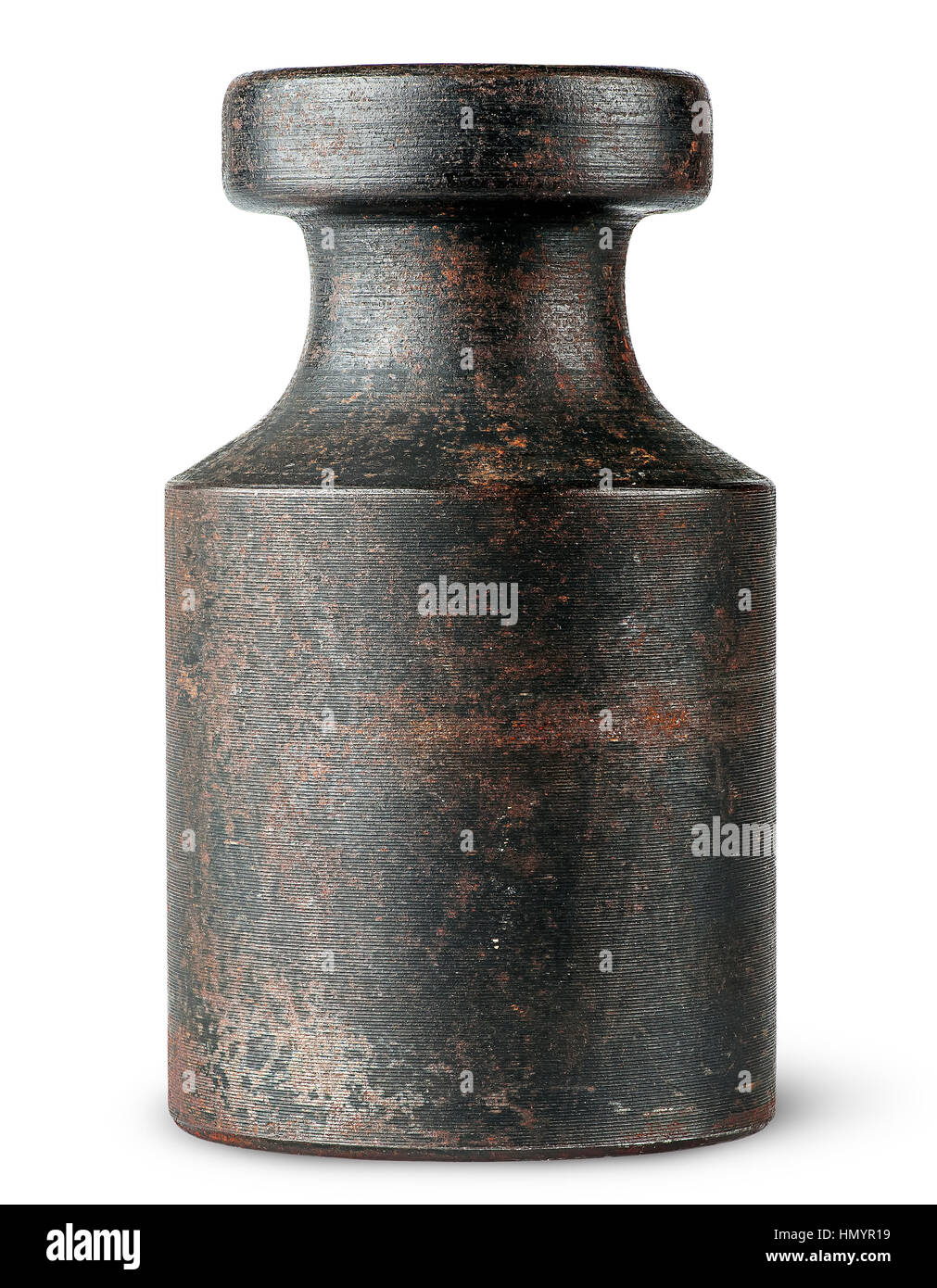 Old rusty scale weight isolated on white background Stock Photo - Alamy