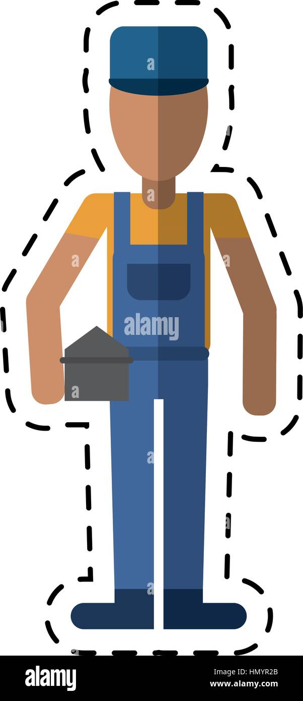 Man holding ruler Stock Vector Images - Alamy