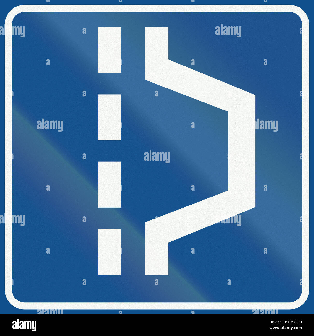 Netherlands road sign L14 - Hard shoulder Stock Photo - Alamy