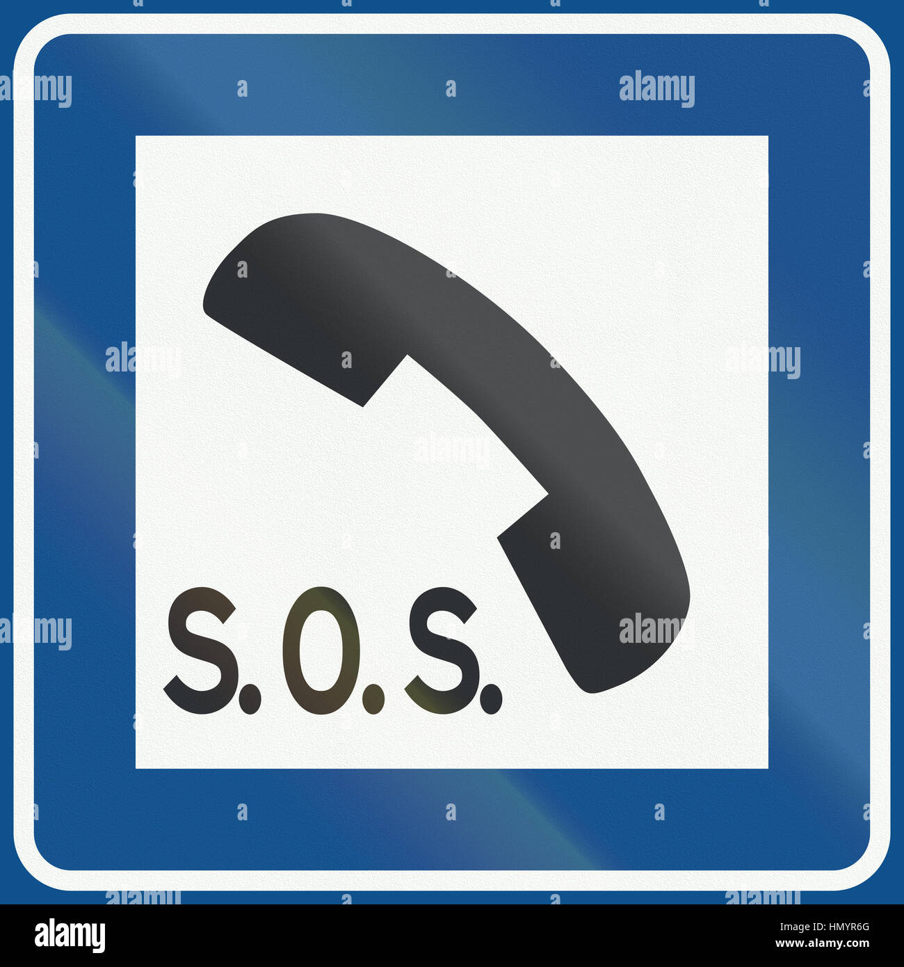Dutch information road sign - Emergency telephone Stock Photo - Alamy