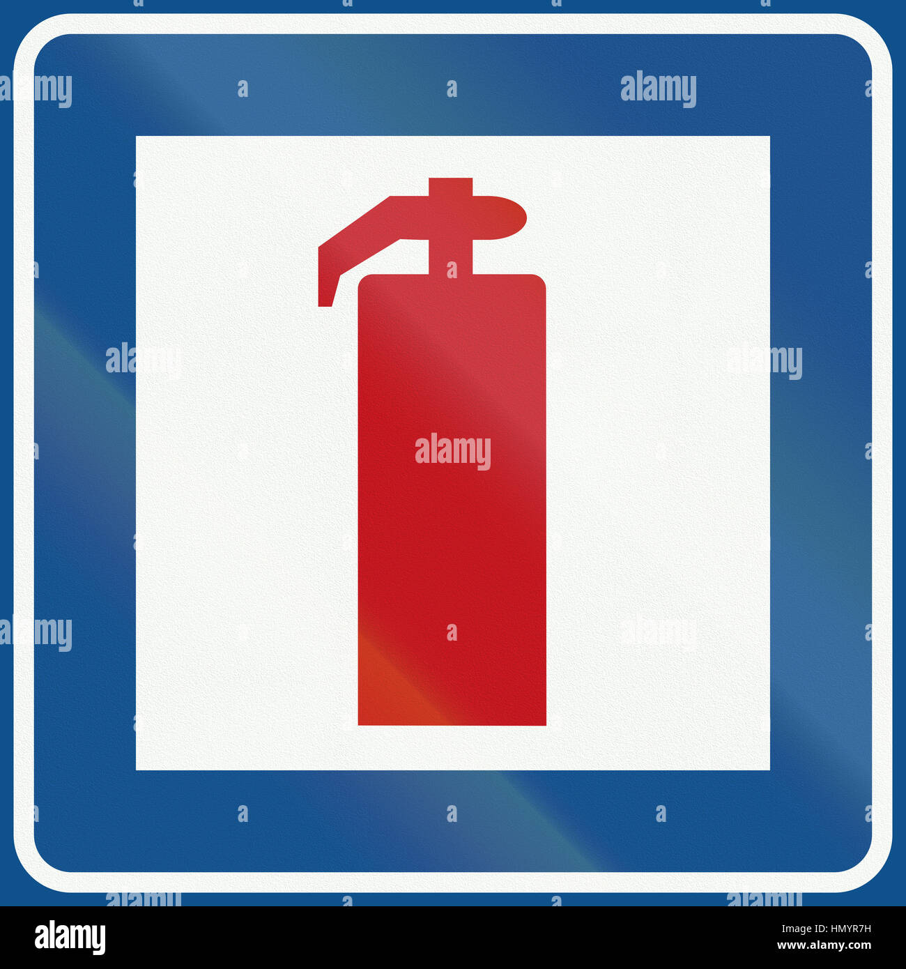Dutch information road sign - Fire extinguisher Stock Photo - Alamy