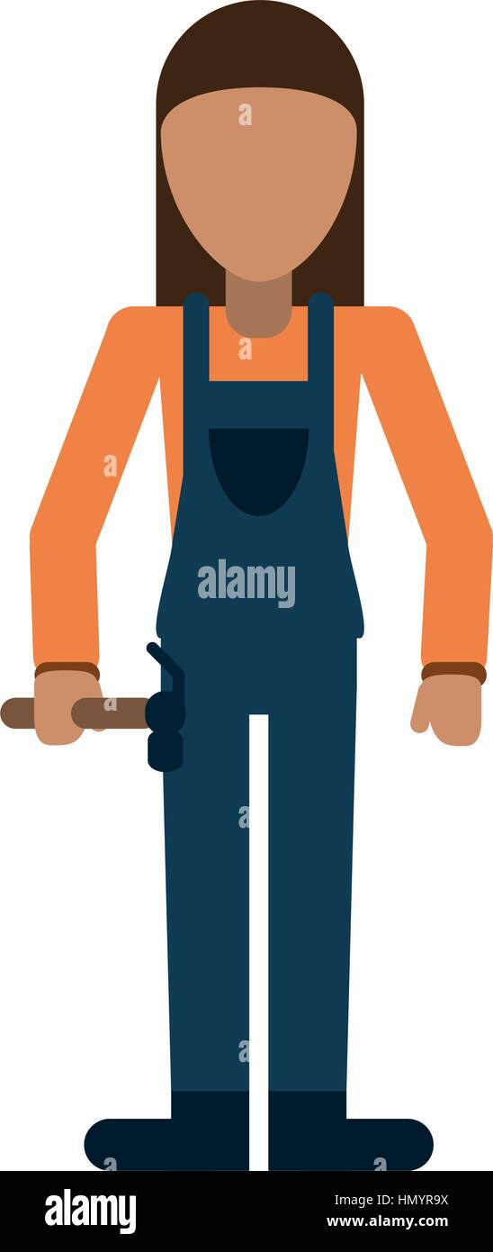 Female carpenter woman cartoon character hi-res stock photography and ...