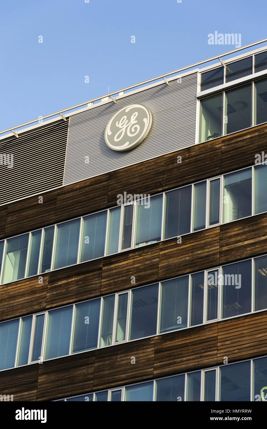PRAGUE, CZECH REPUBLIC - FEBRUARY 5: General Electric company logo on ...
