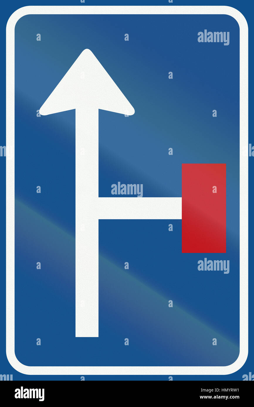 Netherlands road sign L9 - No through road for vehicles on the right ...
