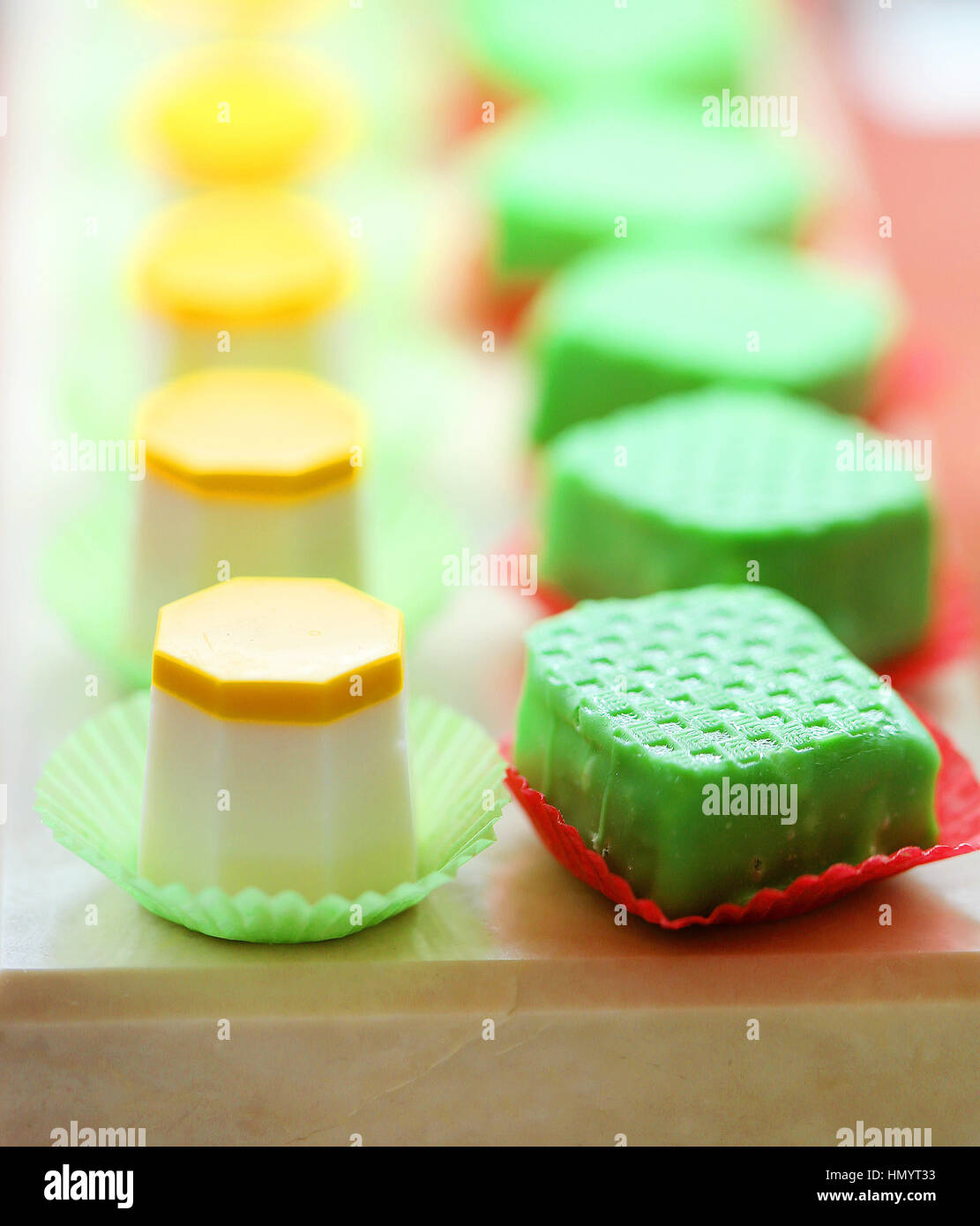 Photo of delicious sweet candy colored design Stock Photo - Alamy