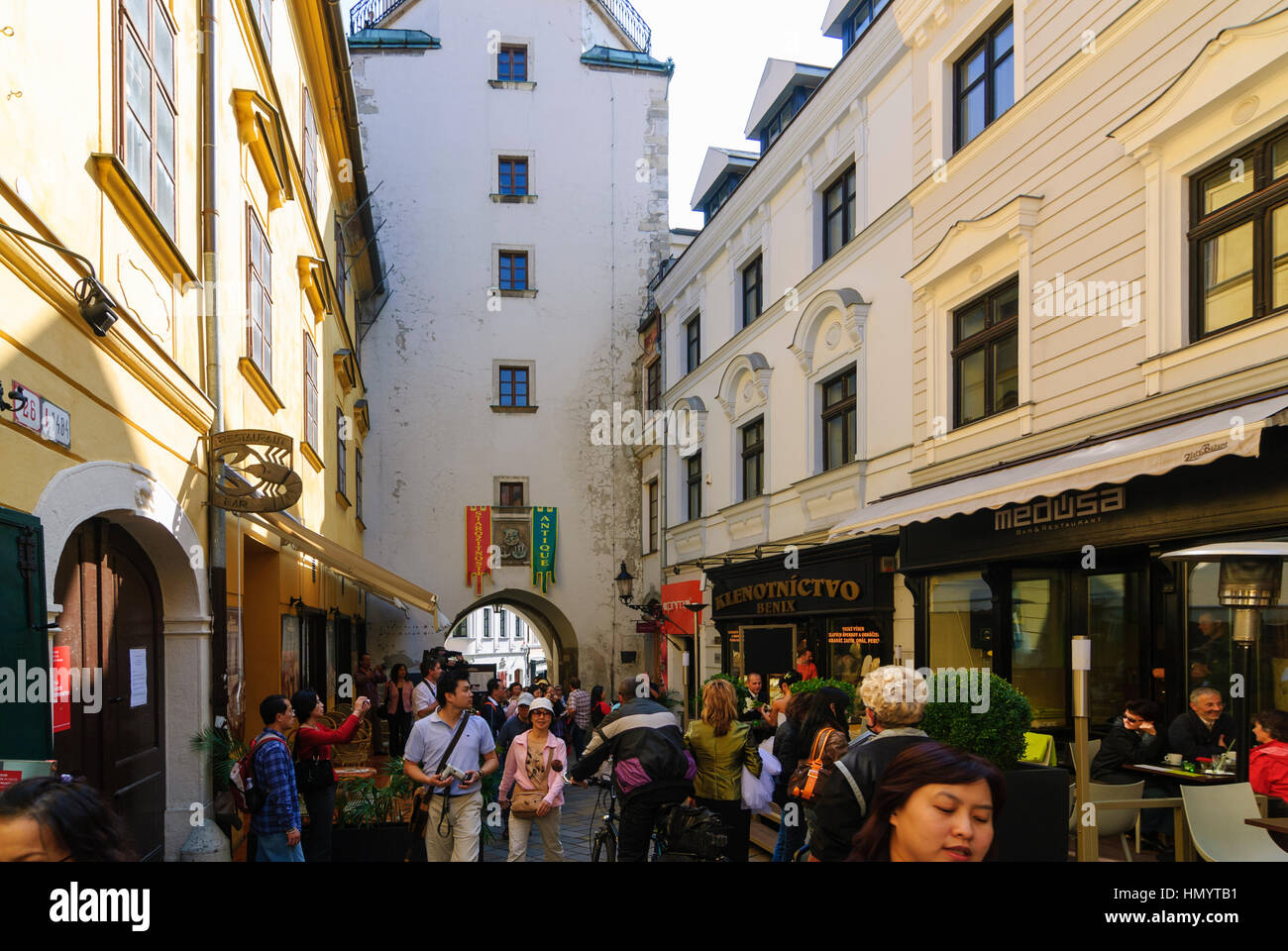 Bratislava (Pressburg): Old town; Michael's Gate, , , Slovakia Stock ...