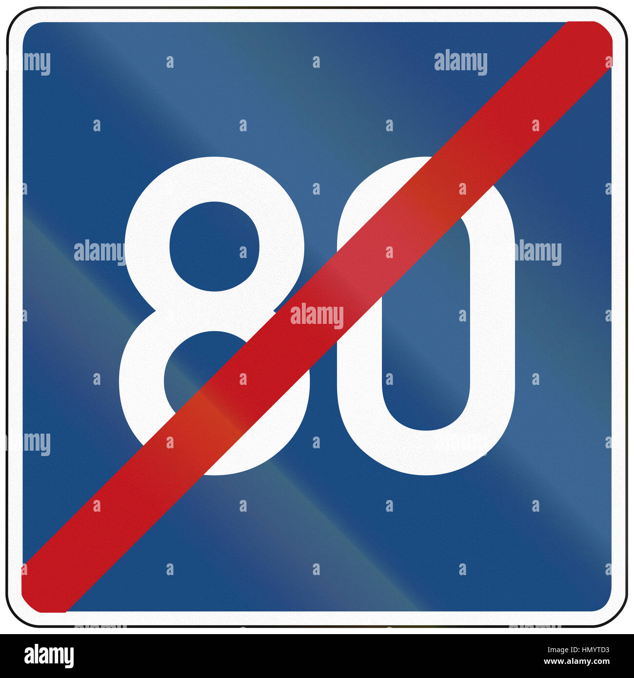 German information sign: End of advisory speed limit road Stock Photo ...