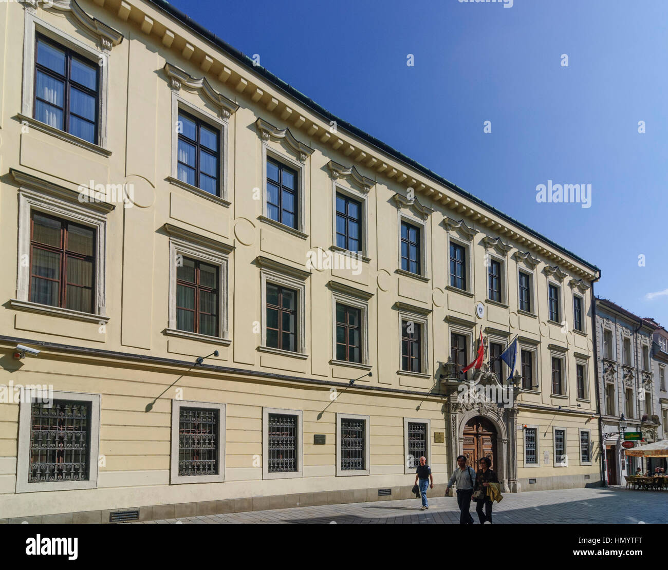 Bratislava (Pressburg): Old town; Palffy-Palais, today Austrian Embassy ...