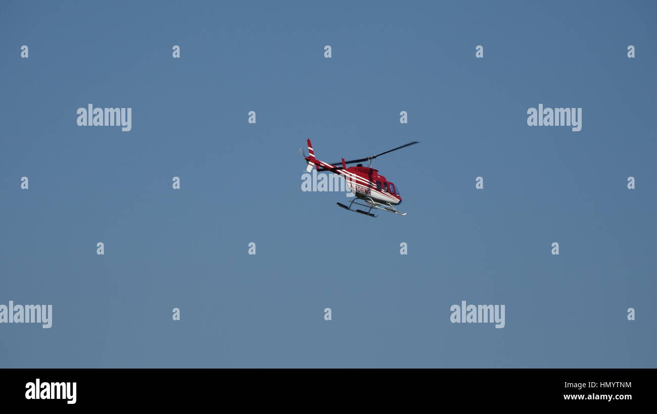Helicopter In Flight Stock Photo - Alamy